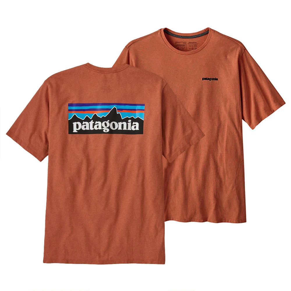 Patagonia - Men's P-6 Logo Responsibili-Tee - Redtail Rust – The ...