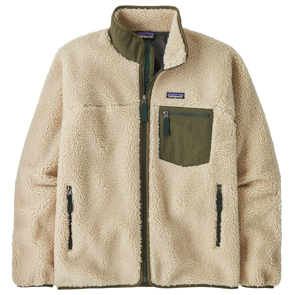 Patagonia - Men's Classic Retro-X Jacket - Dark Natural w/Basin Green ...