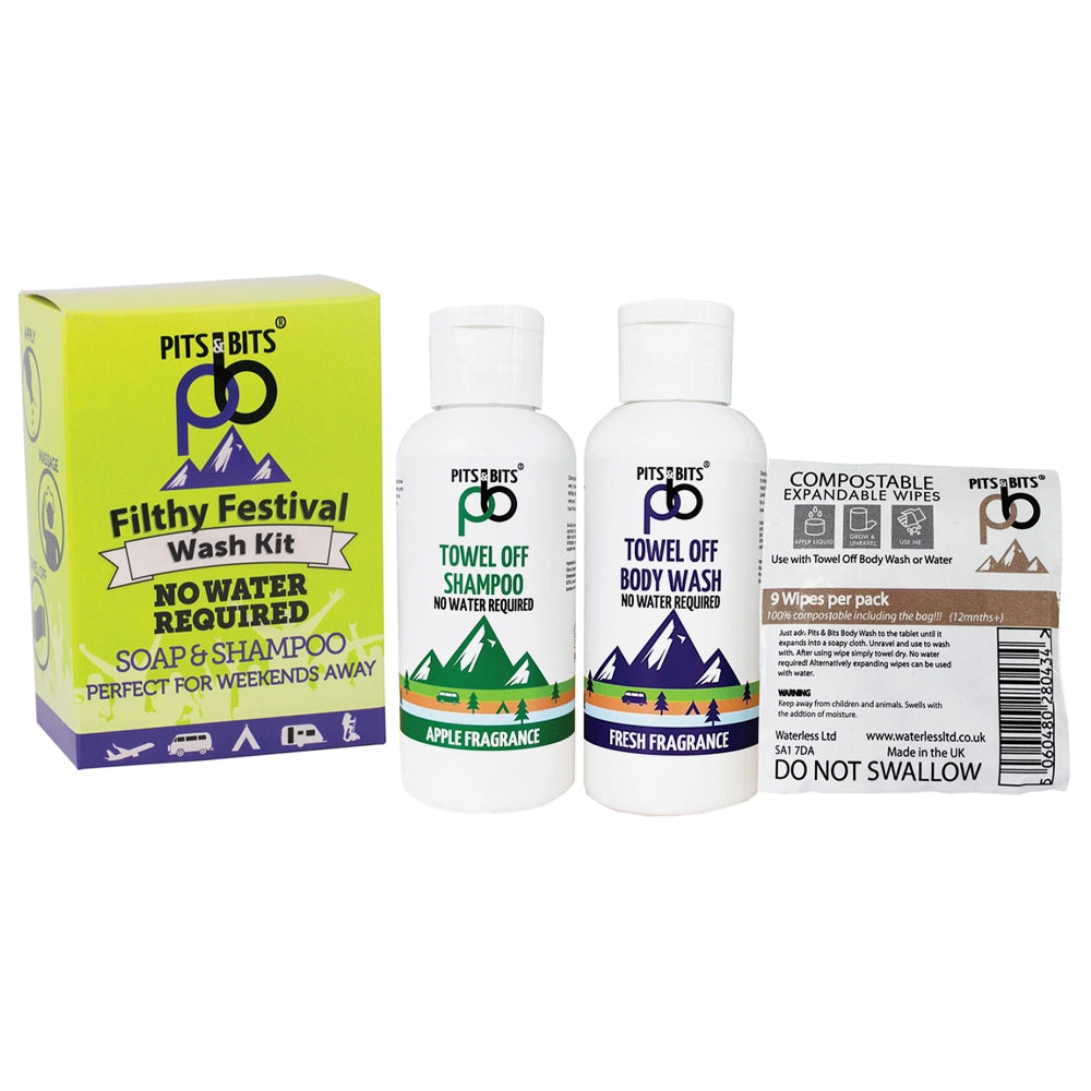 Pits & Bits - Filthy Festival Wash Kit – The Brokedown Palace