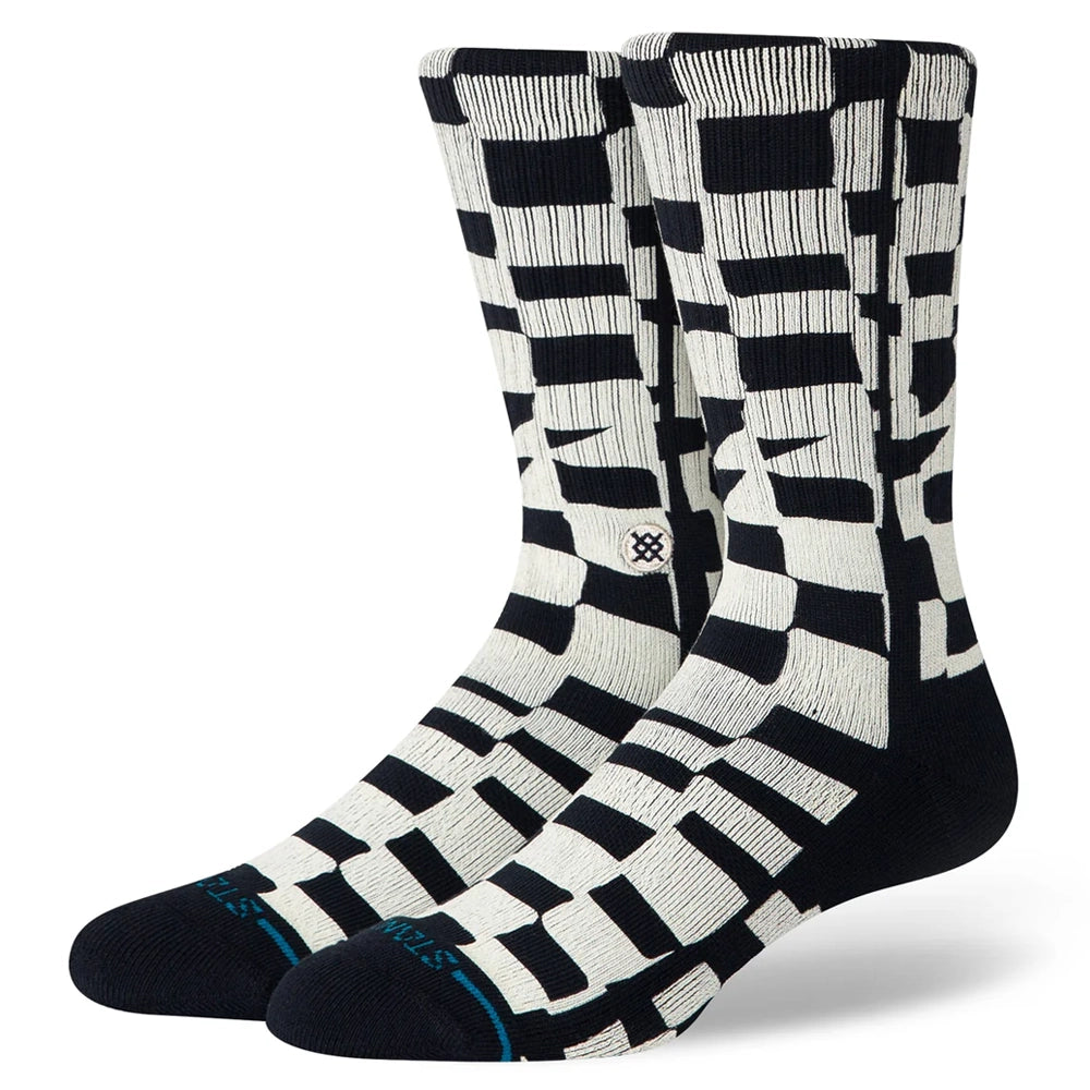 Stance - Wave Check Crew Socks - Black – The Brokedown Palace