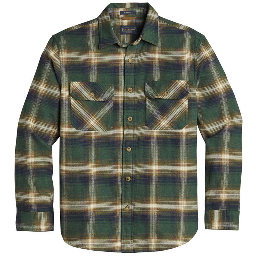 Pendleton - Burnside Flannel Shirt - Green/Navy/Olive Plaid – The Brokedown Palace