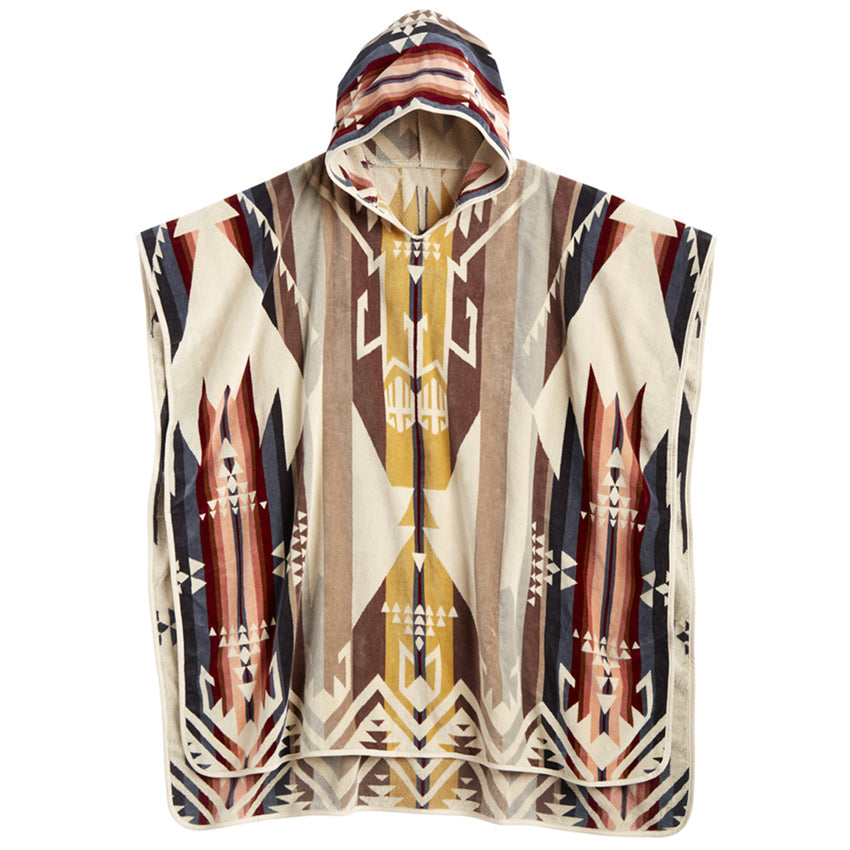 Pendleton - Jacquard Hooded Towel Poncho - White Sands Tan – The ...